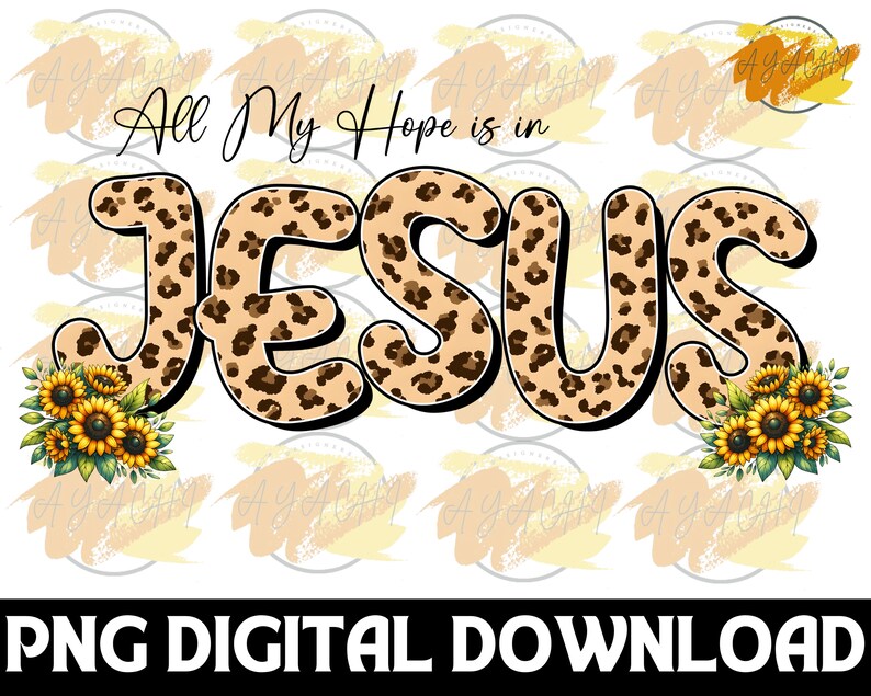 Jesus Saves Sunflower PNG: Christian Sublimation Design (digital ...