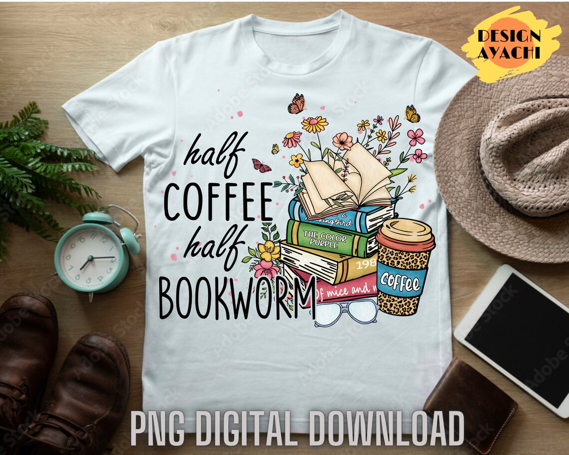 Half Coffee Half Bookworm Png Inspirational Png, Mental Health Quotes ...