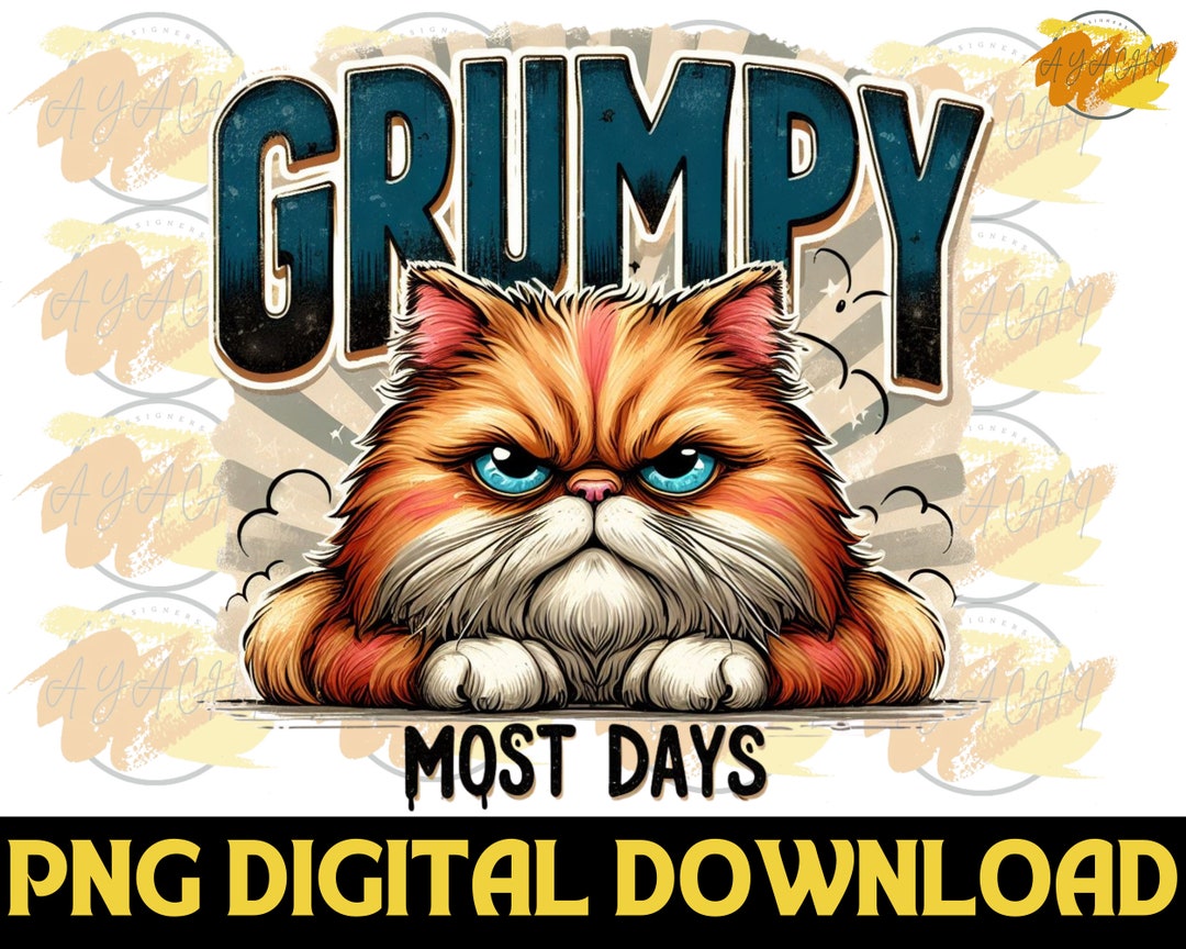 Grumpy Most Days PNG - Grumpy Cat Funny Png , Funny Quote Png , Sarcasm ...