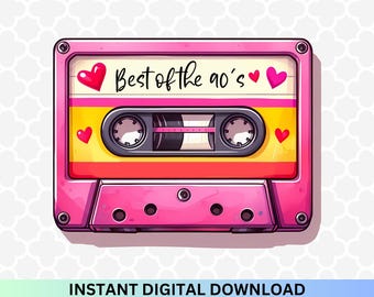 90s Girl SVG, Retro Cassette Tape Design (digital Download) - Etsy