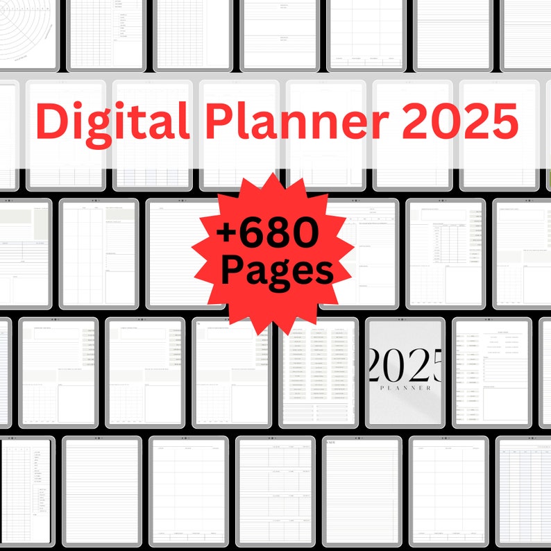 2025 Digital Planner BUNDLE, Digital Goodnotes Planner, ADHD Digital ...