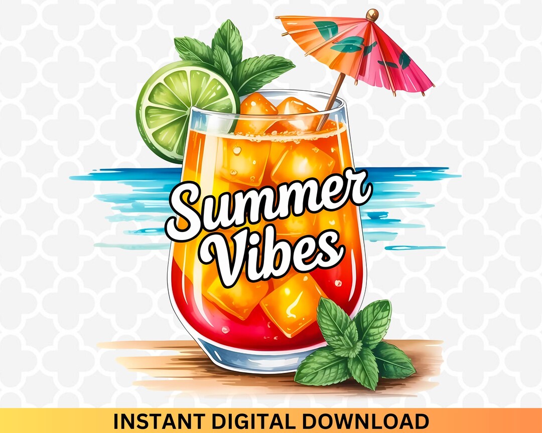 Summer Vibes PNG - Fruity Summer Png, Drink Summer Png, Hello Summer ...