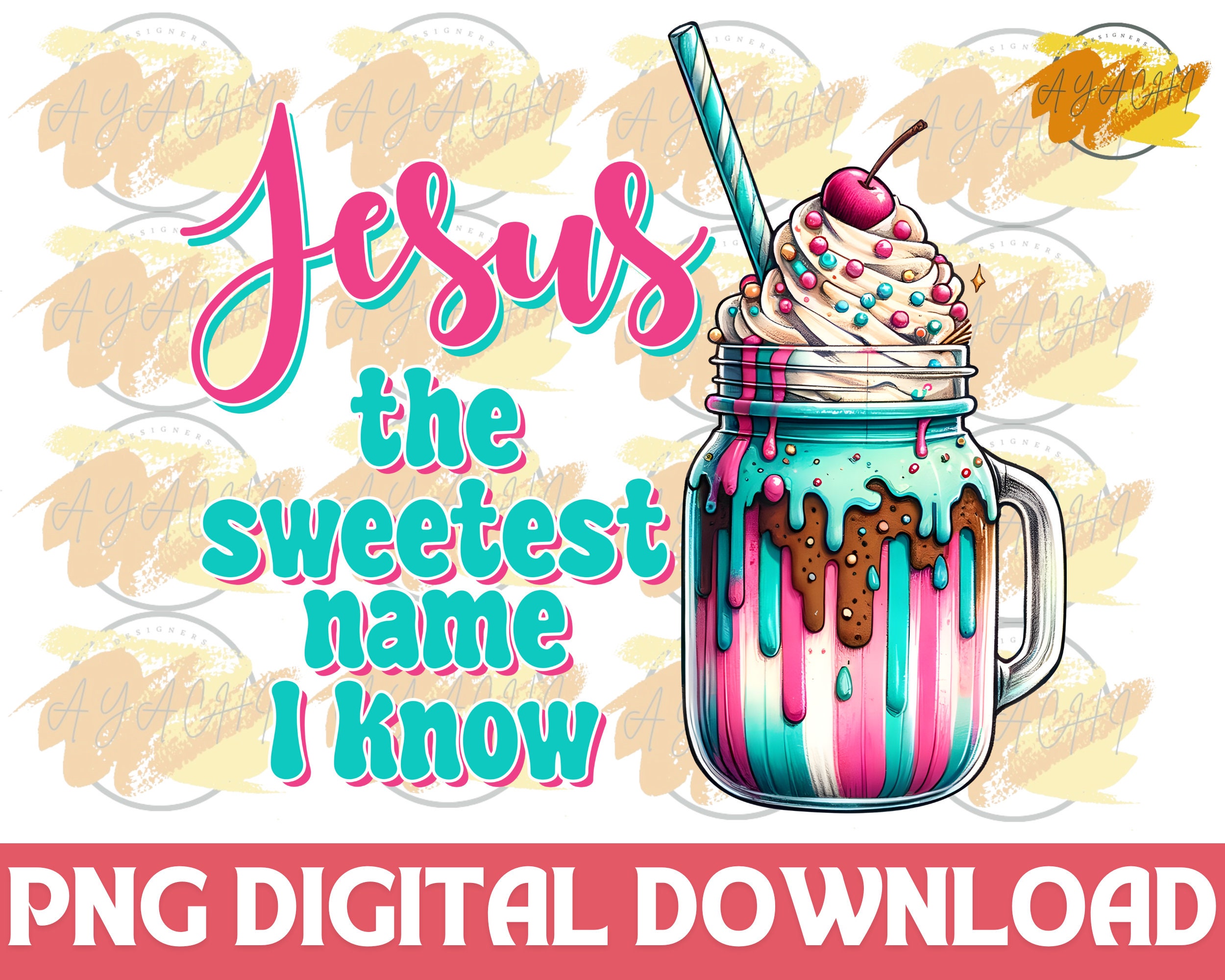 Jesus Ice Cream PNG: Christian Sublimation Design (digital Download) - Etsy