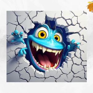 Monster Cracked PNG Monster Png, Funny Monster Png, Cute Monster Png ...