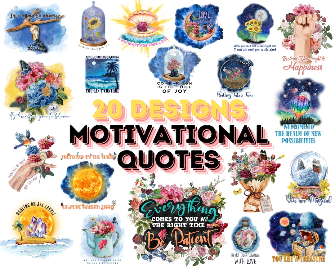 Inspirational Quotes Png Bundle, Motivational Quotes Png Bundle ...