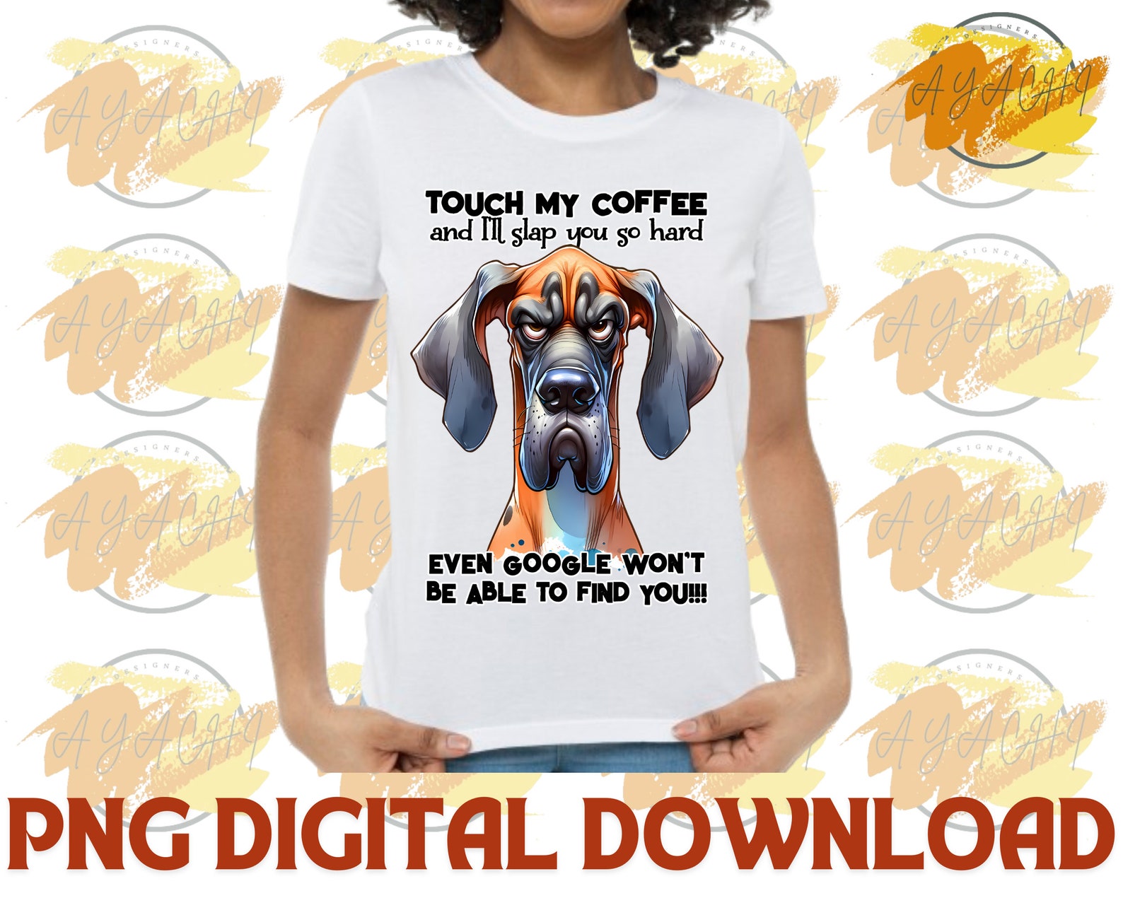 Funny Dog Coffee Slap PNG - Sarcastic Sublimation Design (digital ...