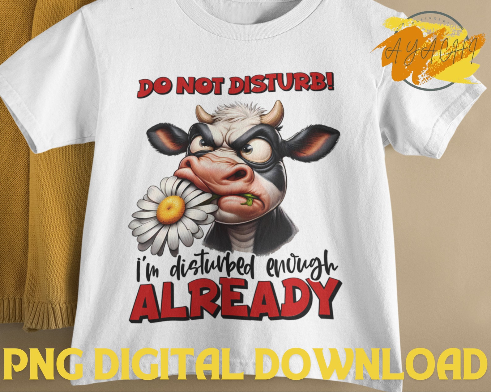 Sarcastic Cow PNG: Do Not Disturb, Funny Quote (digital Download) - Etsy