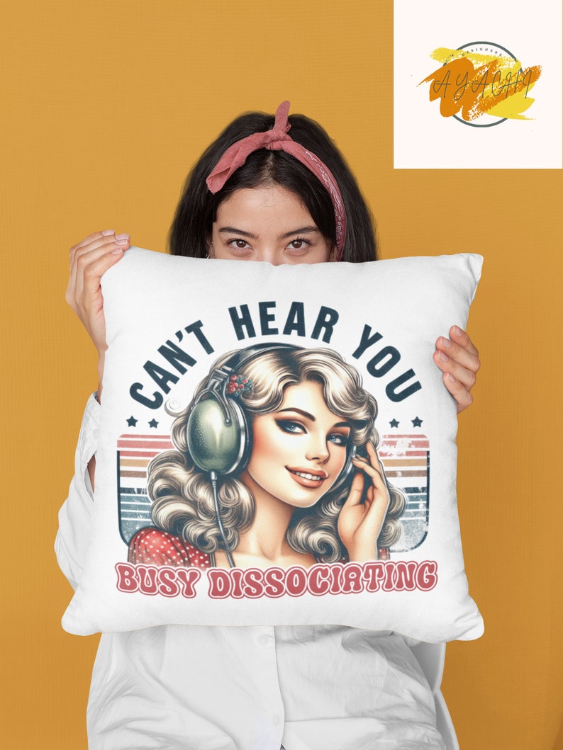 Funny Retro Girl PNG: Can't Hear You Dissociating (digital Download) - Etsy