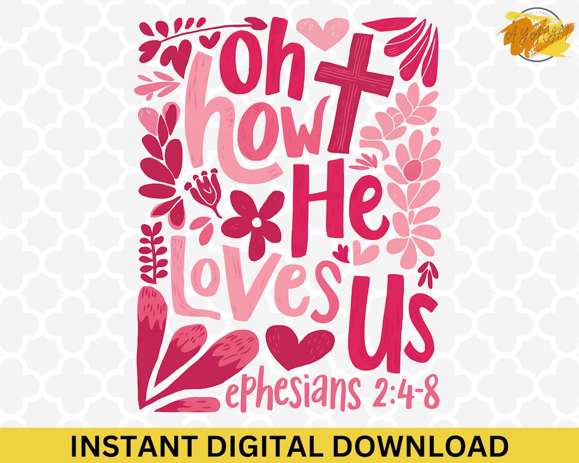 Boho Valentine Clipart: Christian Bible Verse PNG (digital Download) - Etsy