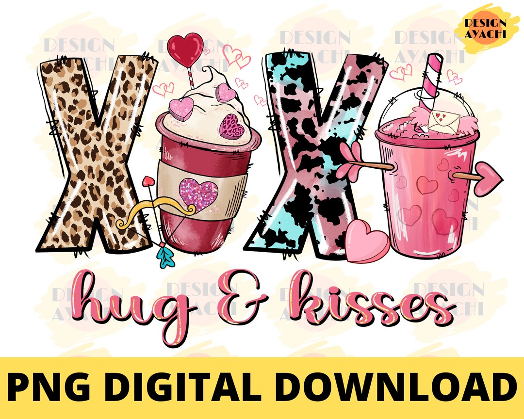 XOXO Hugs and Kisses PNG - Valentine XOXO Hugs and Kisses , Happy ...
