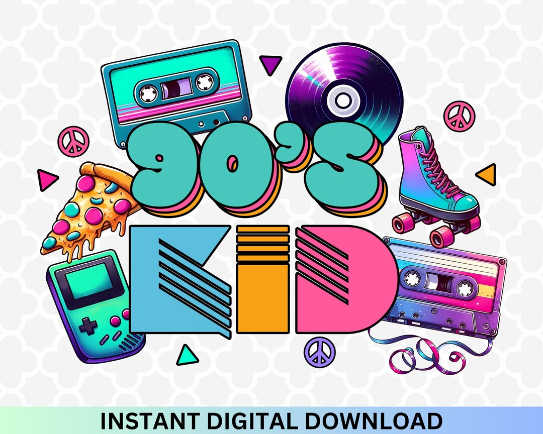 Retro 90’s Vibes PNG - I'm From the 90's Png, I Love the 90s Png, Love ...