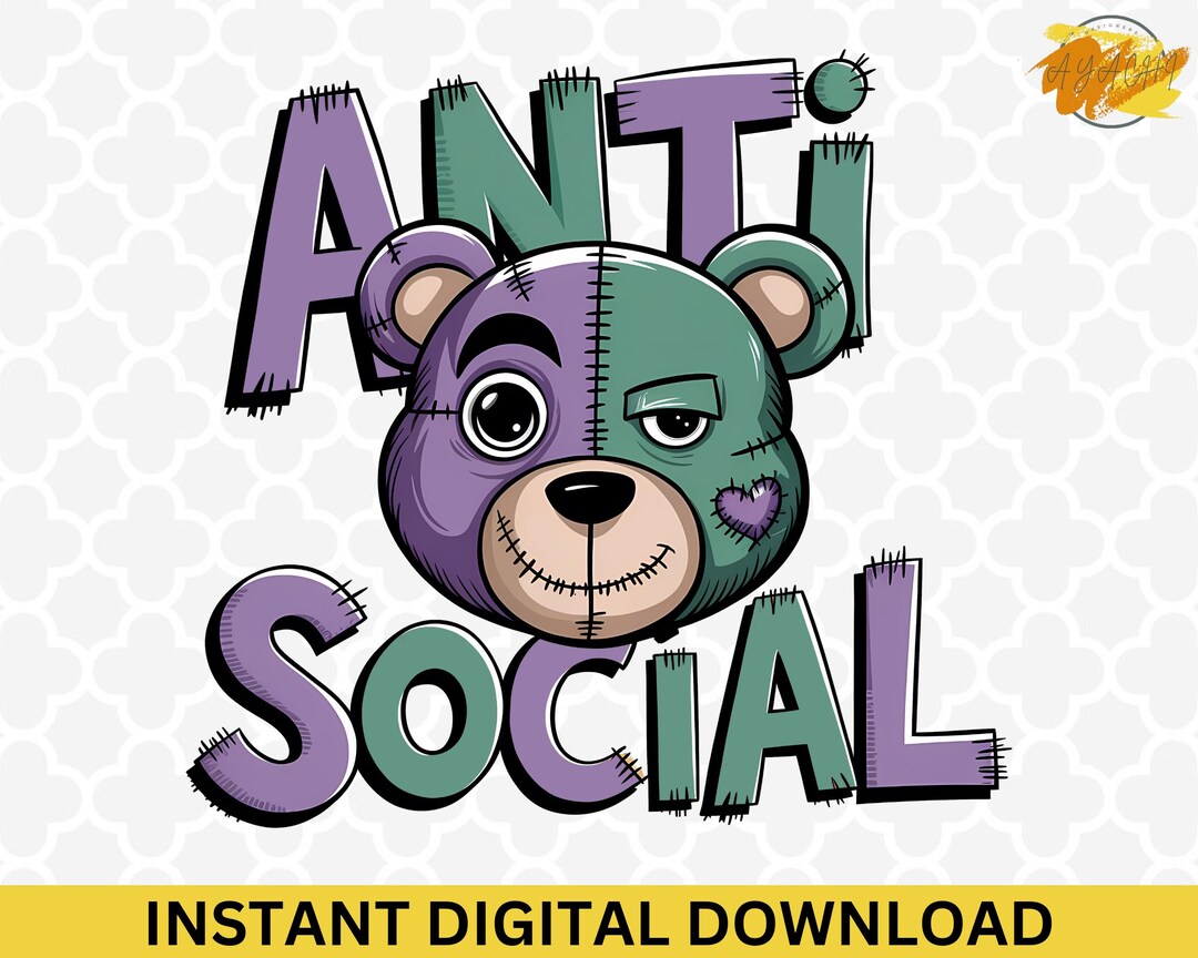 Anti Social Voodoo Bear Clipart - Voodoo Teddy Bear PNG, Scary Teddy ...
