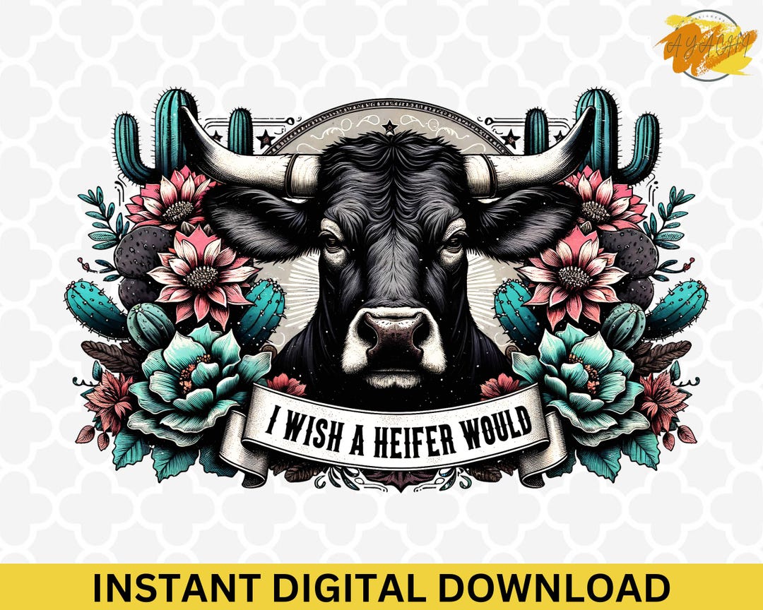 Funny Cow Clipart: Sassy Western PNG, Sarcastic Quote (digital Download ...