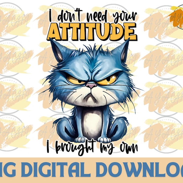 Cat Attitude - Etsy