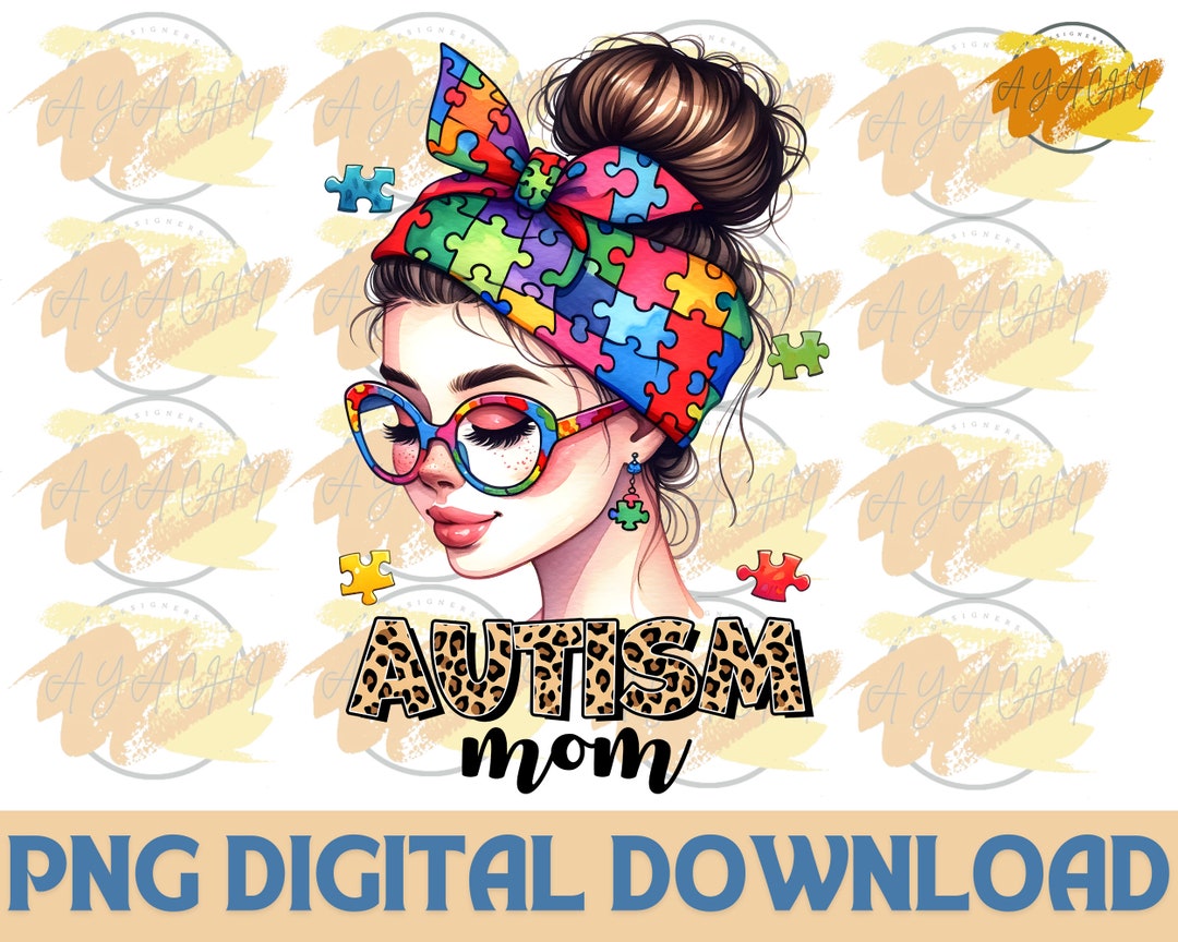 Autism Mom PNG: Western Leopard Print Design (digital Download) - Etsy