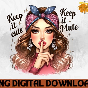 Keep It Cute PNG - Keep It Mute Png, Retro Housewife Png, Vintage ...