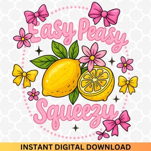 Preppy Lemon Summer PNG: Retro Coquette Bow Sublimation (digital ...
