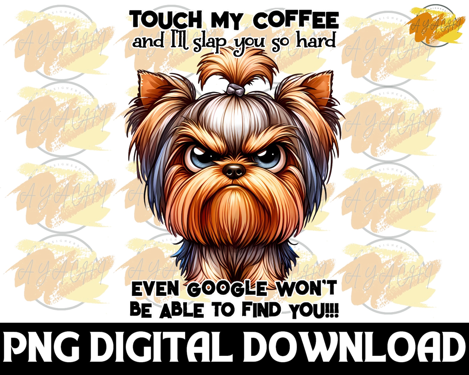 Funny Dog Slap Coffee PNG - Sarcastic Sublimation Design (digital ...