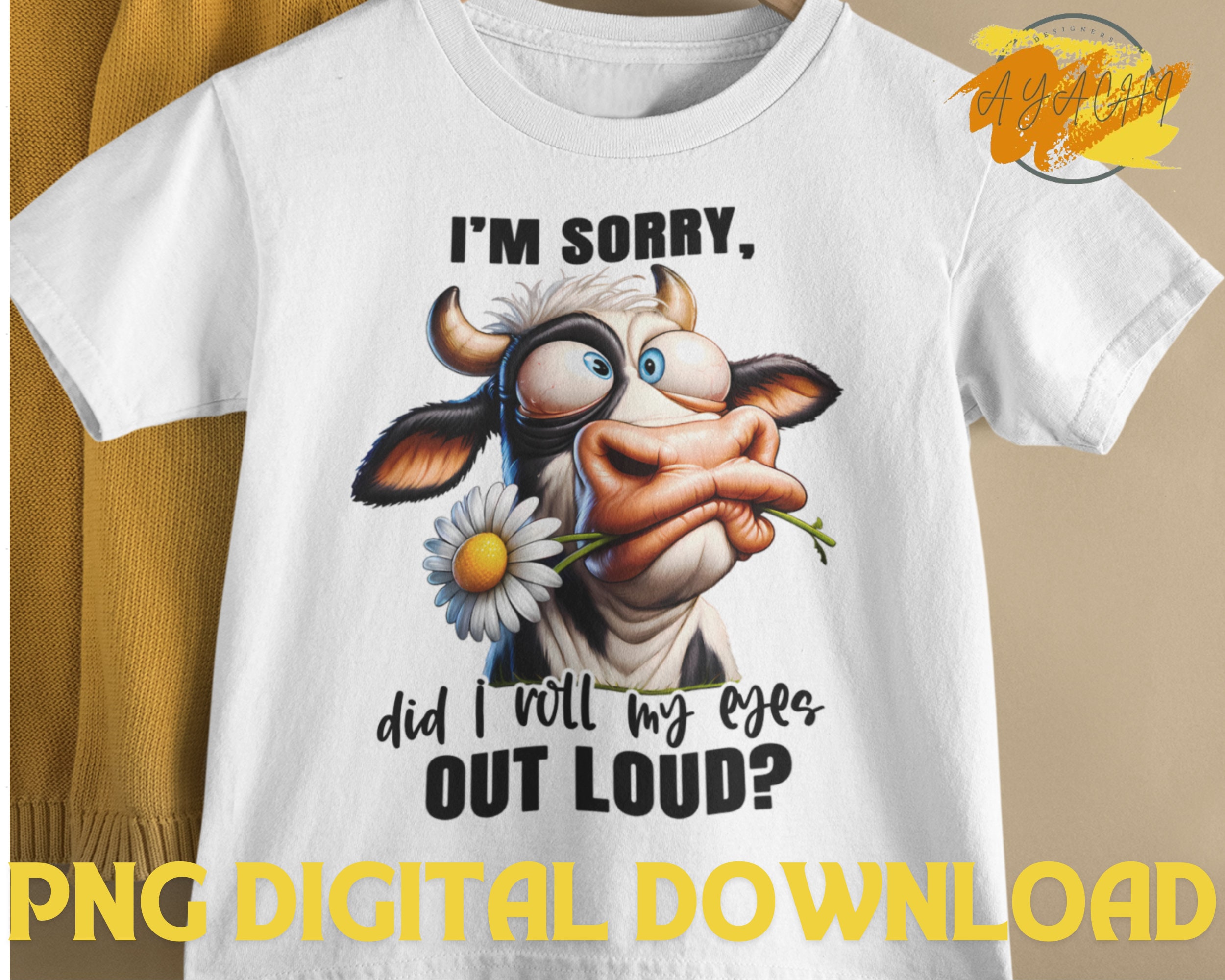 Sarcastic Cow PNG: Funny Quote Design (digital Download) - Etsy