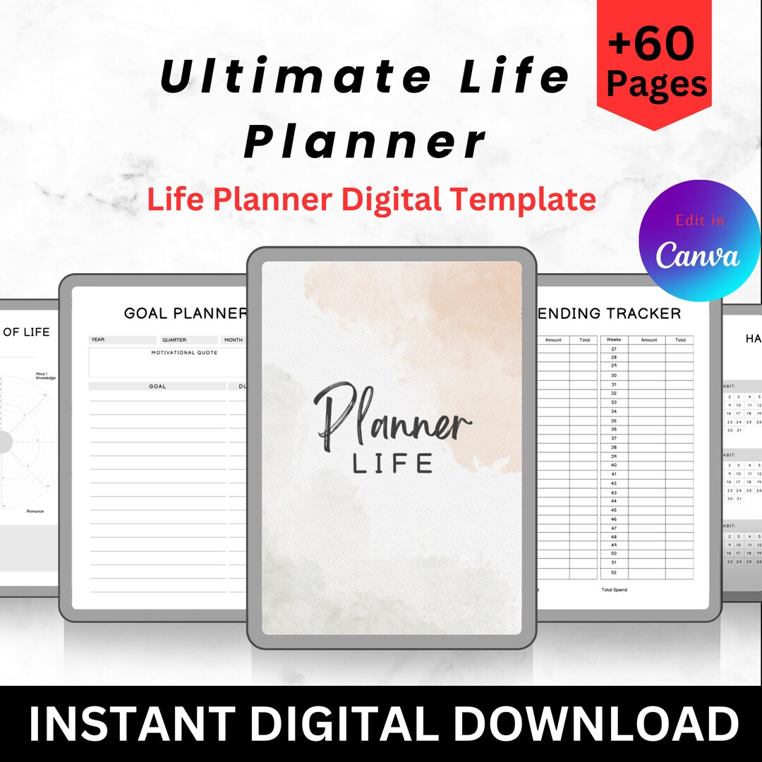 Life Planner Digital Template, Goodnotes Planner, Ultimate Life Planner ...