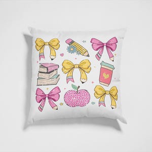 Teacher Coquette Bow PNG: Back to School Pencil Design (digital ...