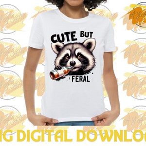 Cute but Feral PNG - Sarcastic Snark Racoon Png , Summer Raccoon Meme ...