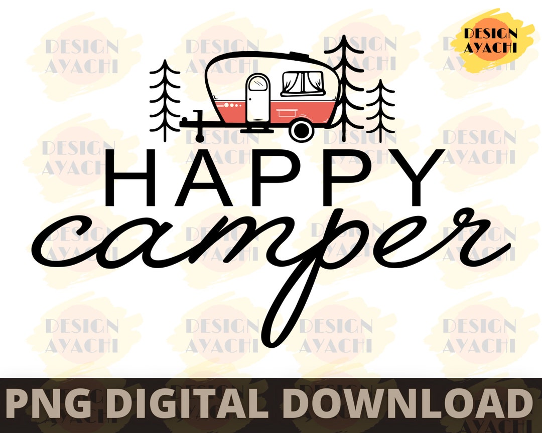 Happy Camper PNG Sublimation Design: Western Caravan (digital Download ...