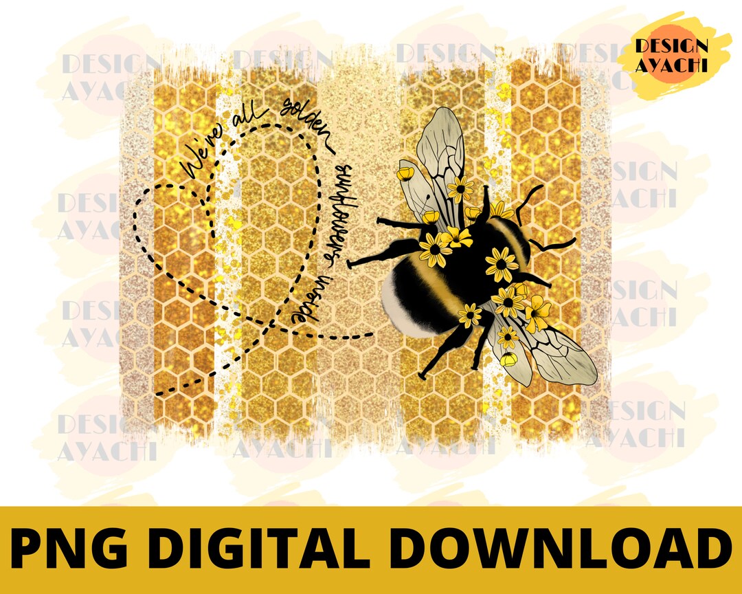 Bee Sunflower PNG: Sunshine Sublimation Design (digital Download) - Etsy