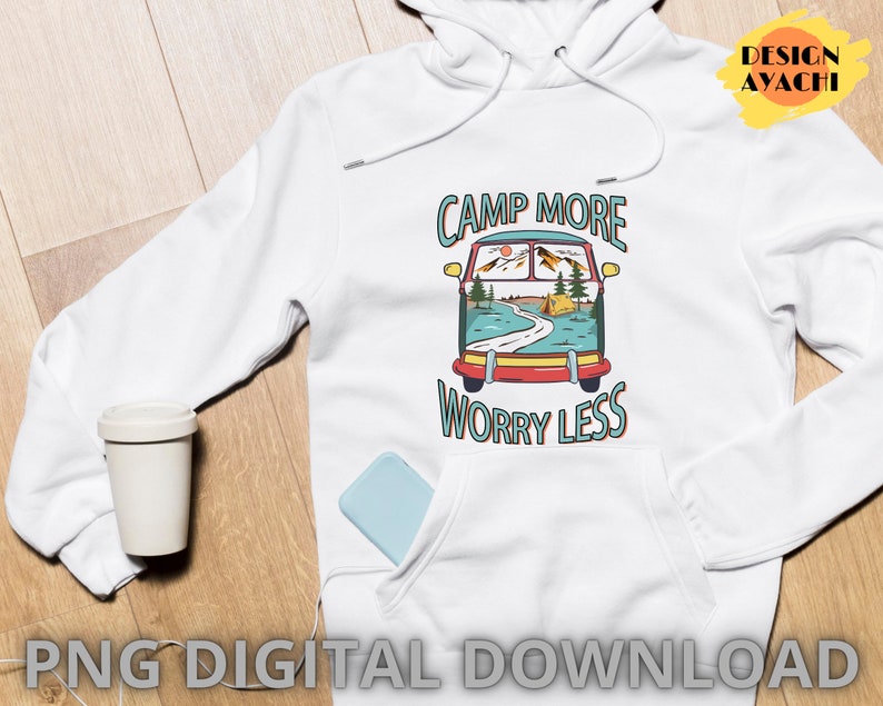 Camp More Worry Less PNG Camper Png Camping Png Camp Fire - Etsy