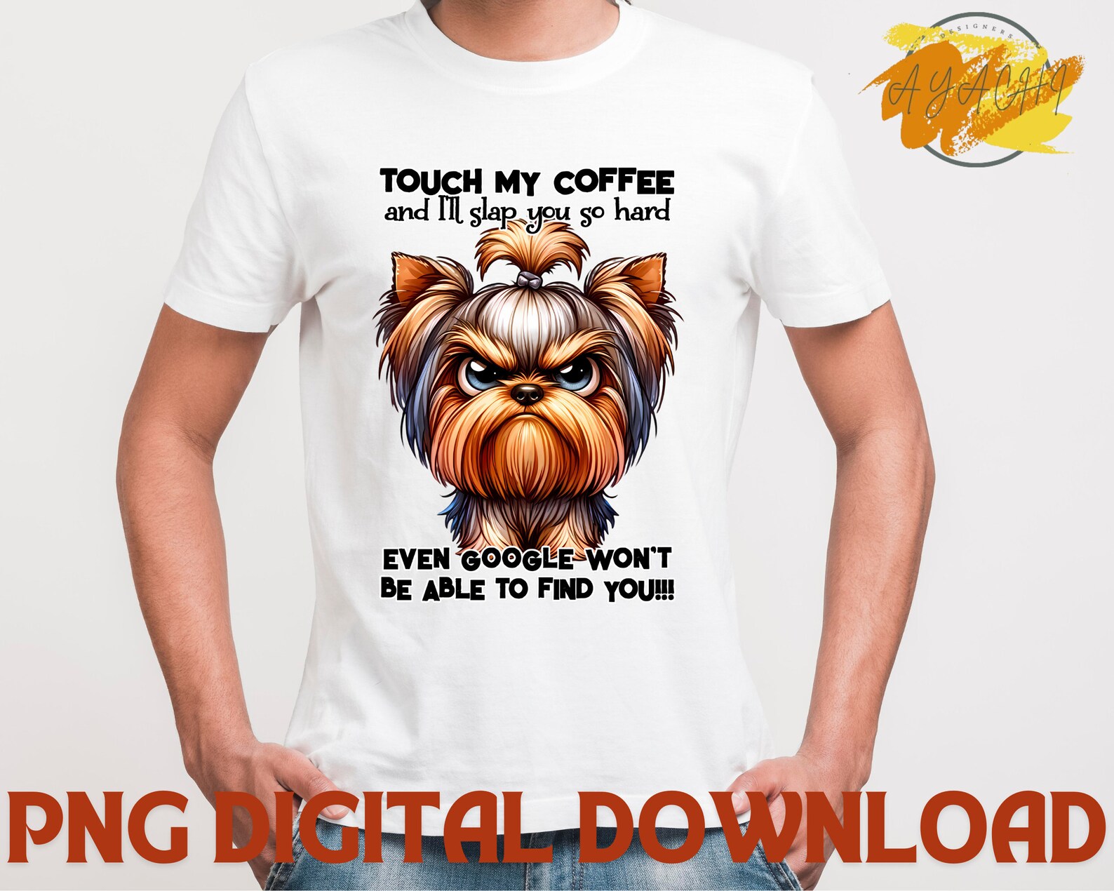 Funny Dog Slap Coffee PNG - Sarcastic Sublimation Design (digital ...