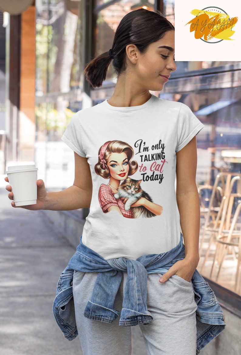 Retro Cat Lady PNG: Funny Sarcastic Women Quote (digital Download) - Etsy