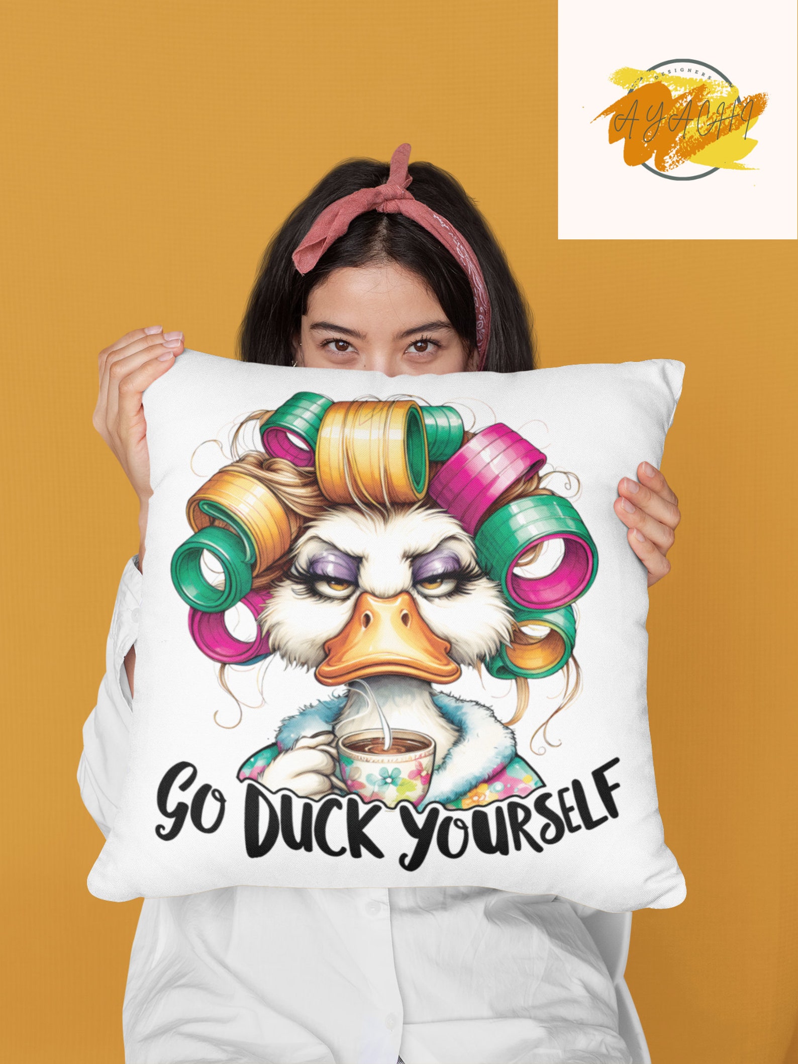 Go Duck Yourself PNG Watercolor Duck Sublimation Design Png, Funny Duck ...