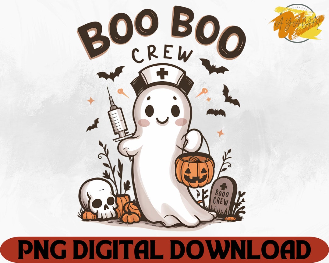 Boo Boo Crew PNG File - Nurse Png, Nurse Halloween Png, Ghost Nurse Png ...