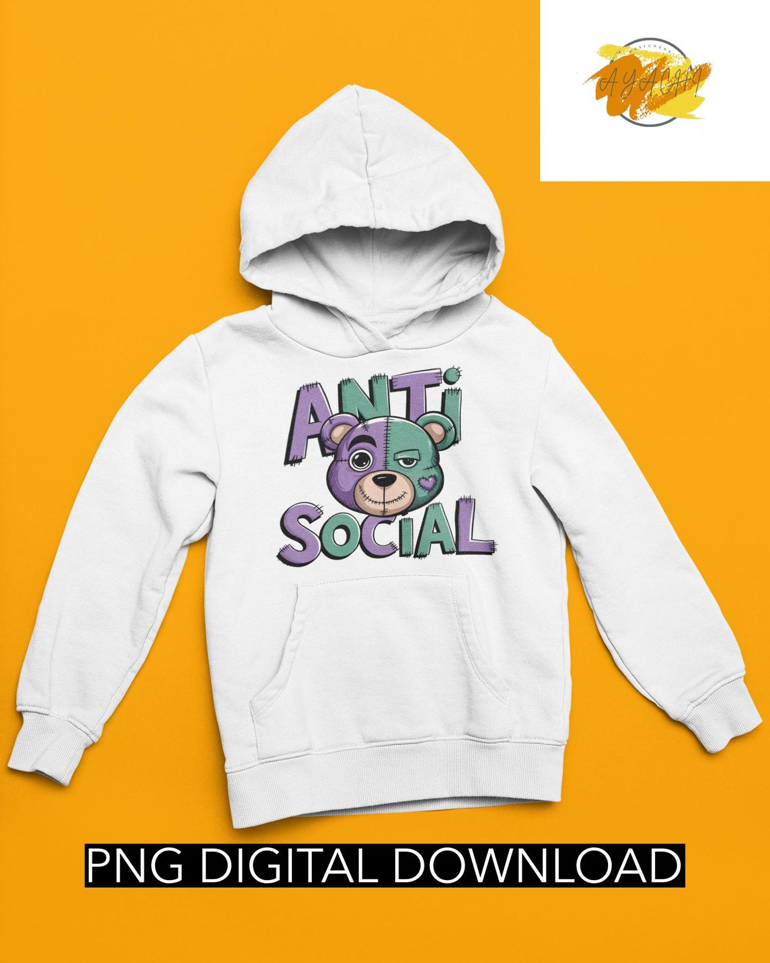 Anti Social Voodoo Bear Clipart - Voodoo Teddy Bear PNG, Scary Teddy ...