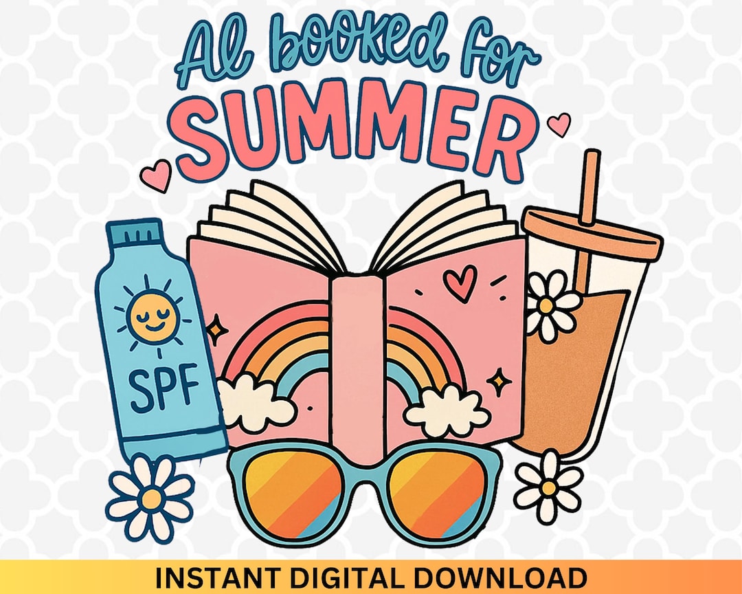 All Booked for Summer PNG - Bookish Summer, Bookish Girly Png, Trendy ...