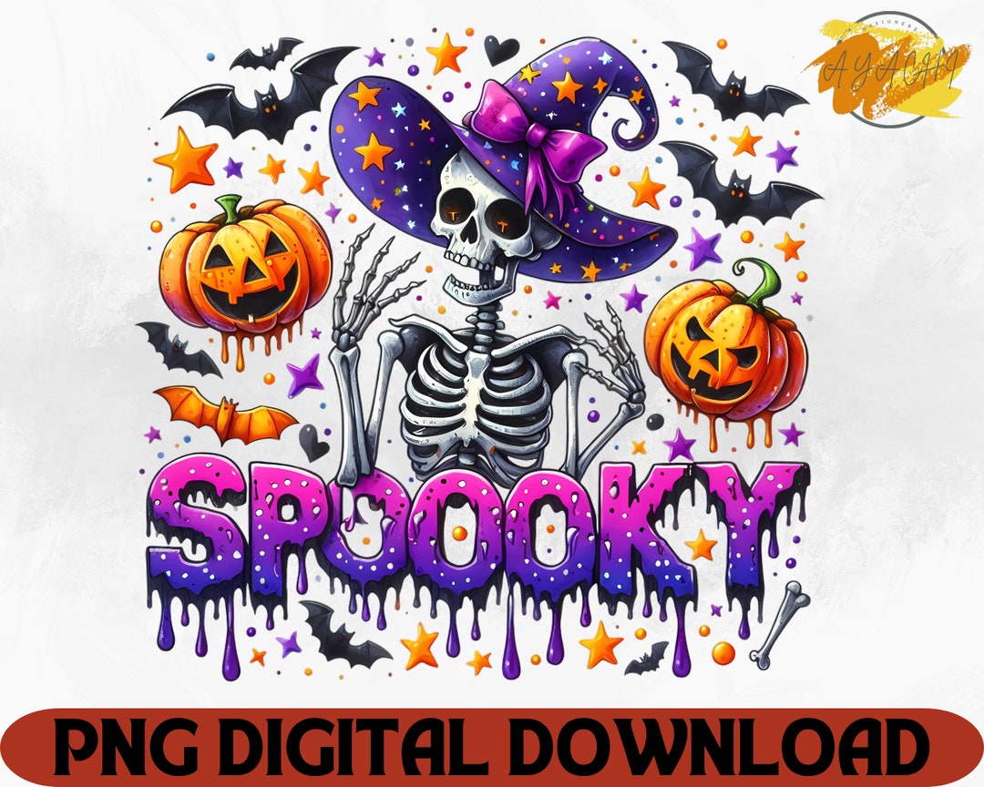 Spoooky PNG - Spooky Sublimation Design Png, Retro Halloween Png ...