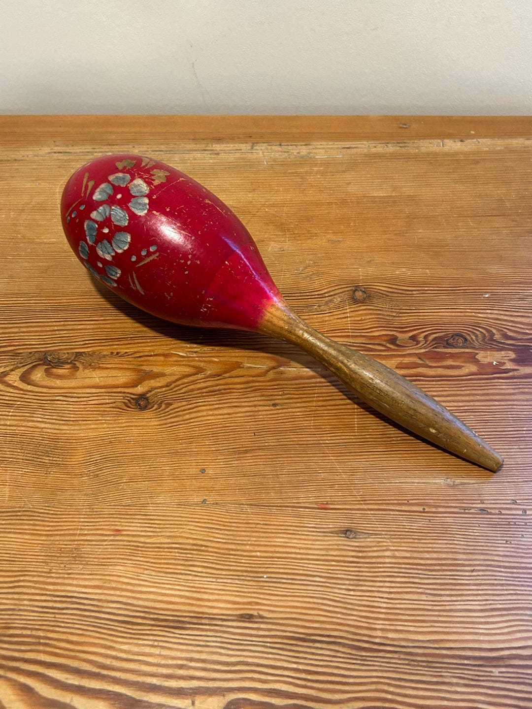 Vintage Hand Carved and Hand Painted Wooden Maraca - Etsy