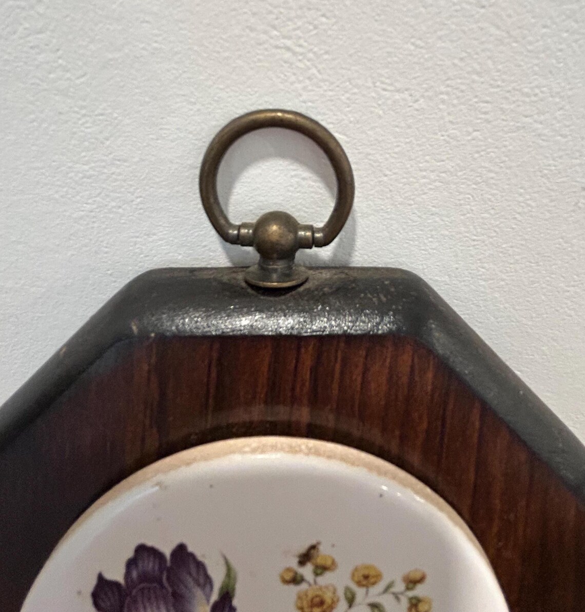 1960's Handcrafted Jerry Schultz Floral Ceramic Tiles / Plaques on Pine ...