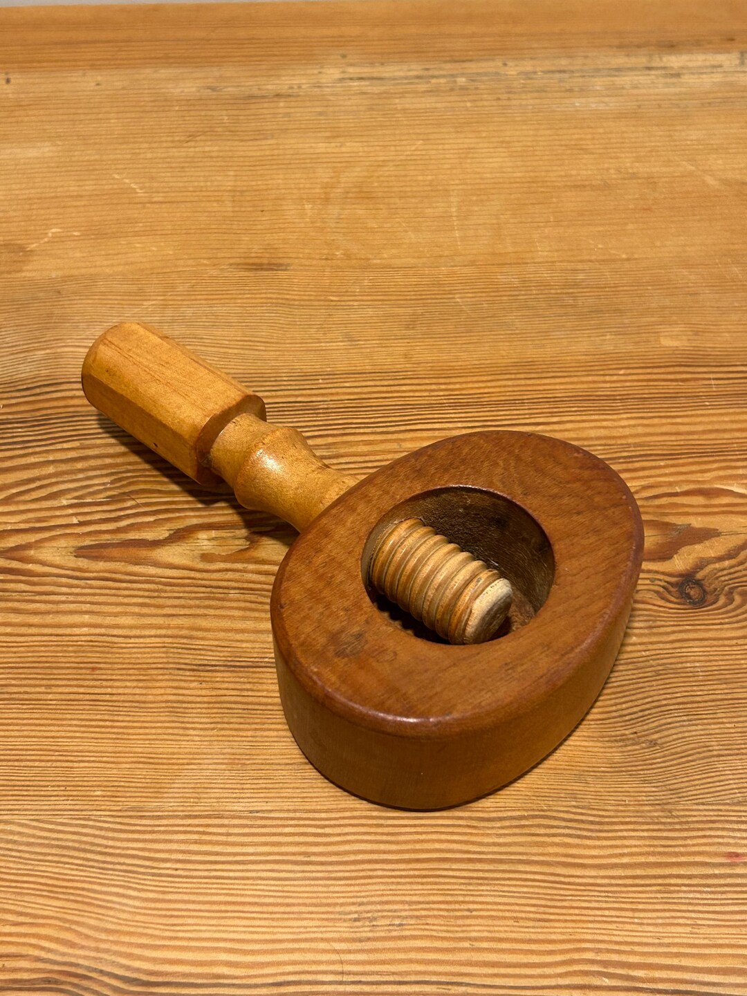 Vintage Wooden Screw Nutcracker - Etsy