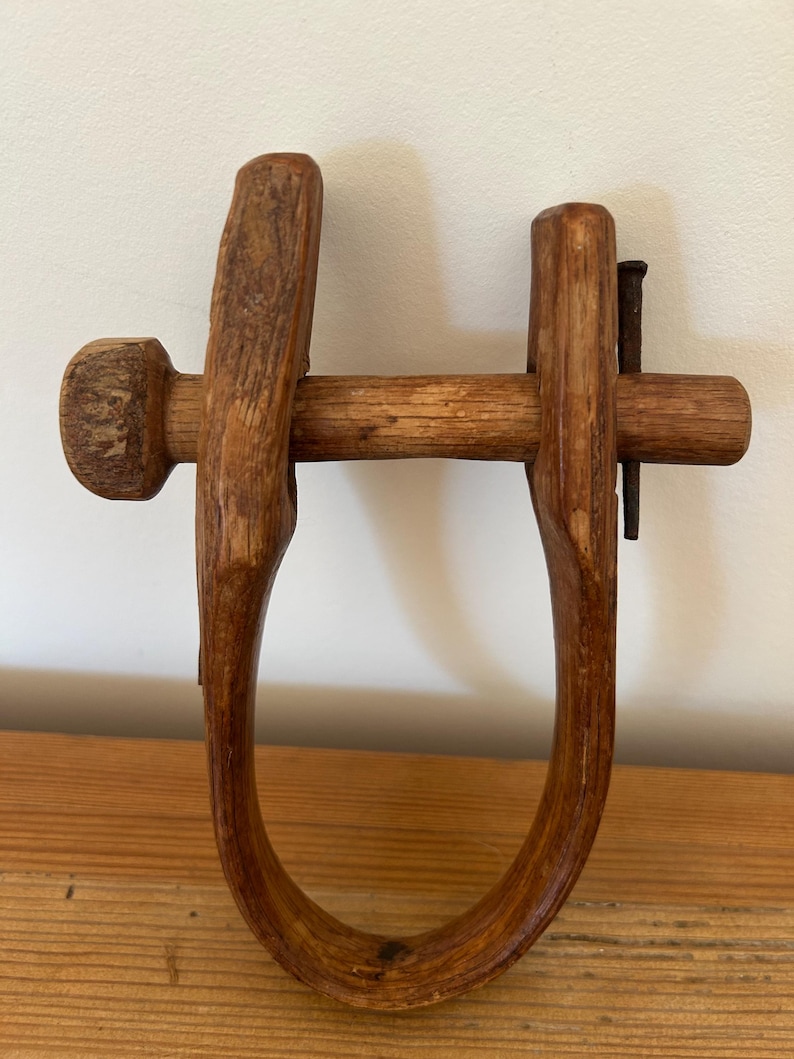 Very Rare - Antique Vintage Hand Carved Wood Goat/farm Animal Neck Yoke ...