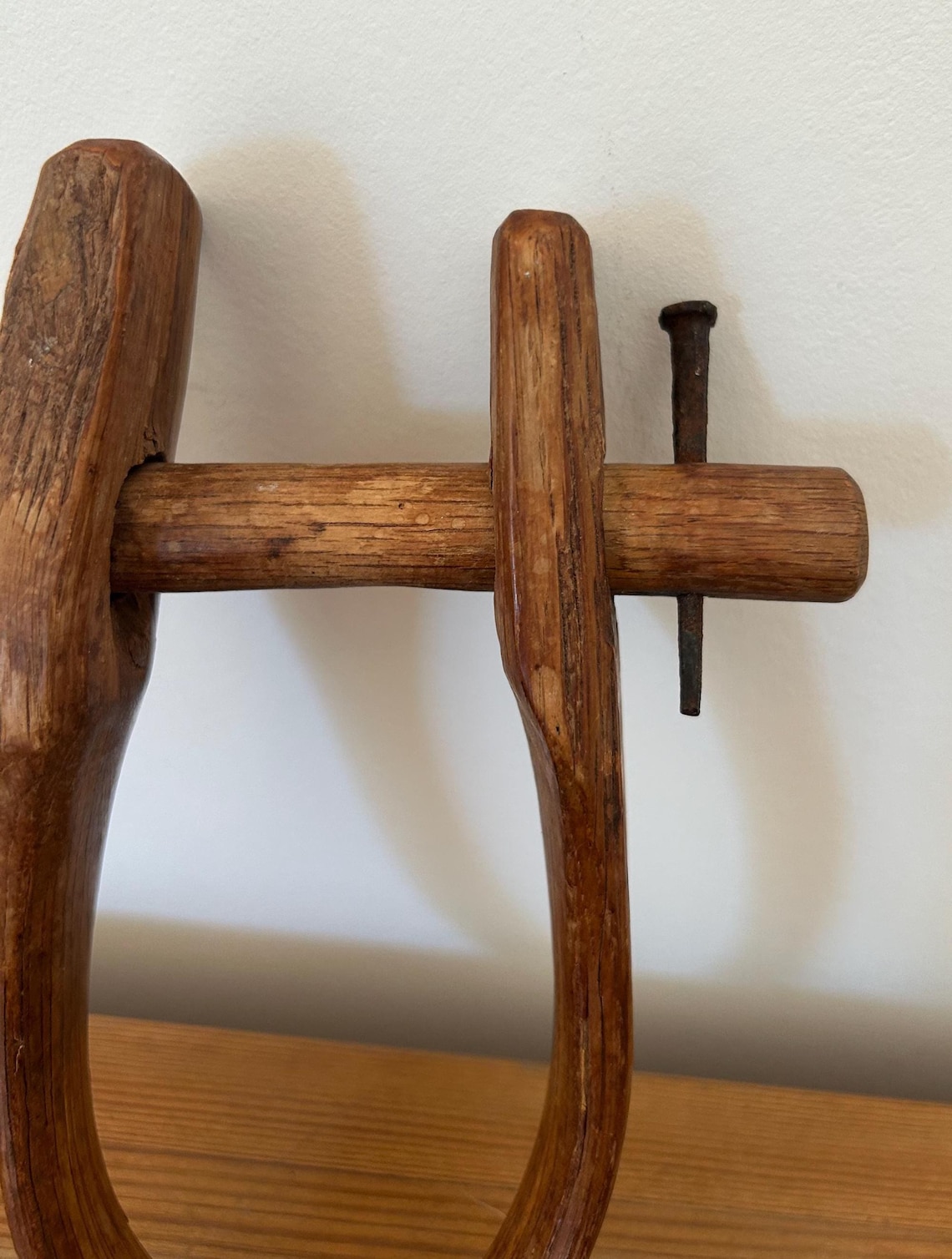 Very Rare - Antique Vintage Hand Carved Wood Goat/farm Animal Neck Yoke ...