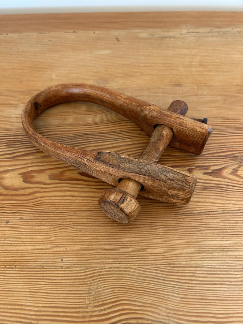 Very Rare - Antique Vintage Hand Carved Wood Goat/farm Animal Neck Yoke ...