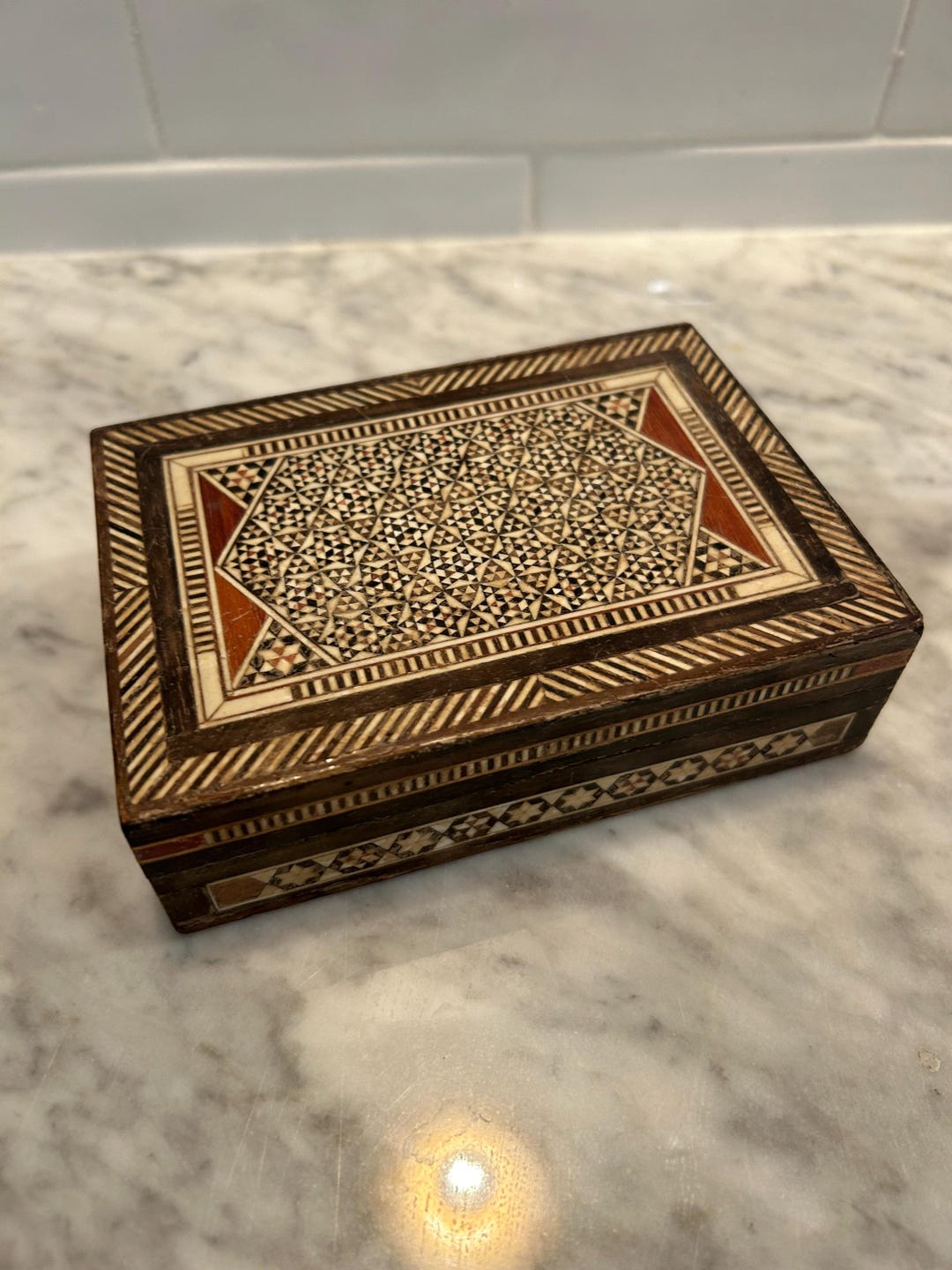 Vintage Handmade Middle Eastern / Persian Mother of Pearl Inlay Micro ...