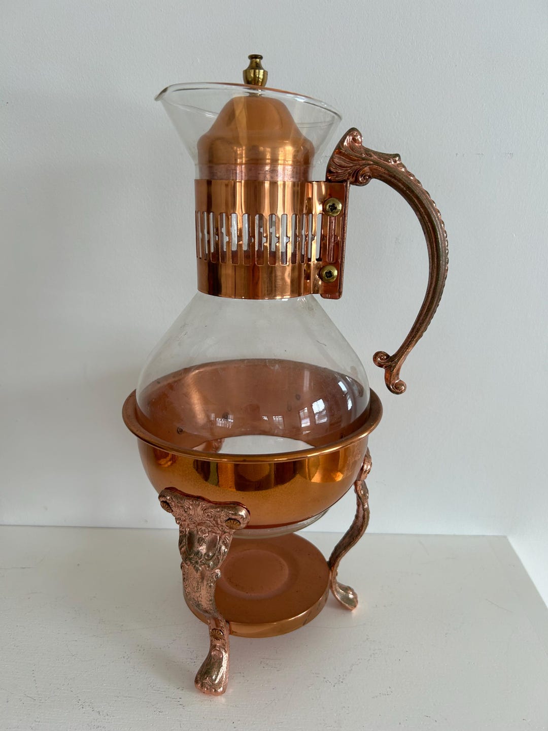 Vintage Princess House Copper Coffee Carafe Tea Pot With Lid and ...