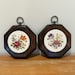 1960's Handcrafted Jerry Schultz Floral Ceramic Tiles / Plaques on Pine ...