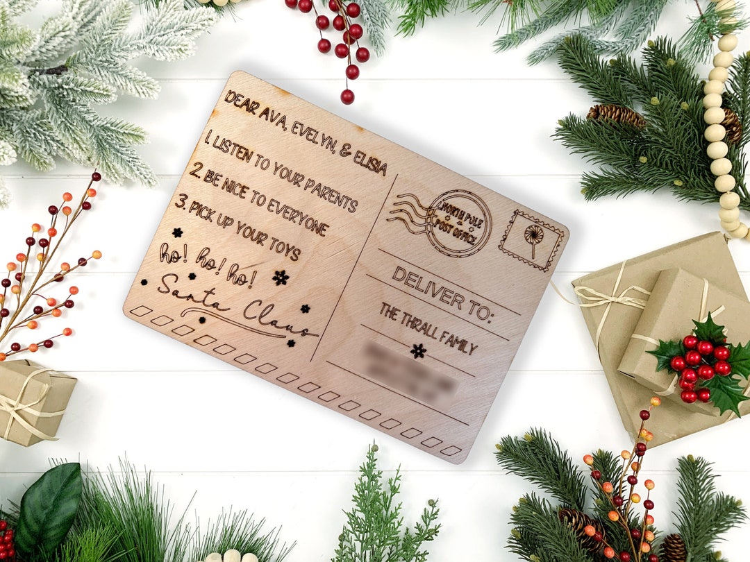 Santa Mail | Santa Letter SVG | From Santa Postcard | Glow Forge Santa ...