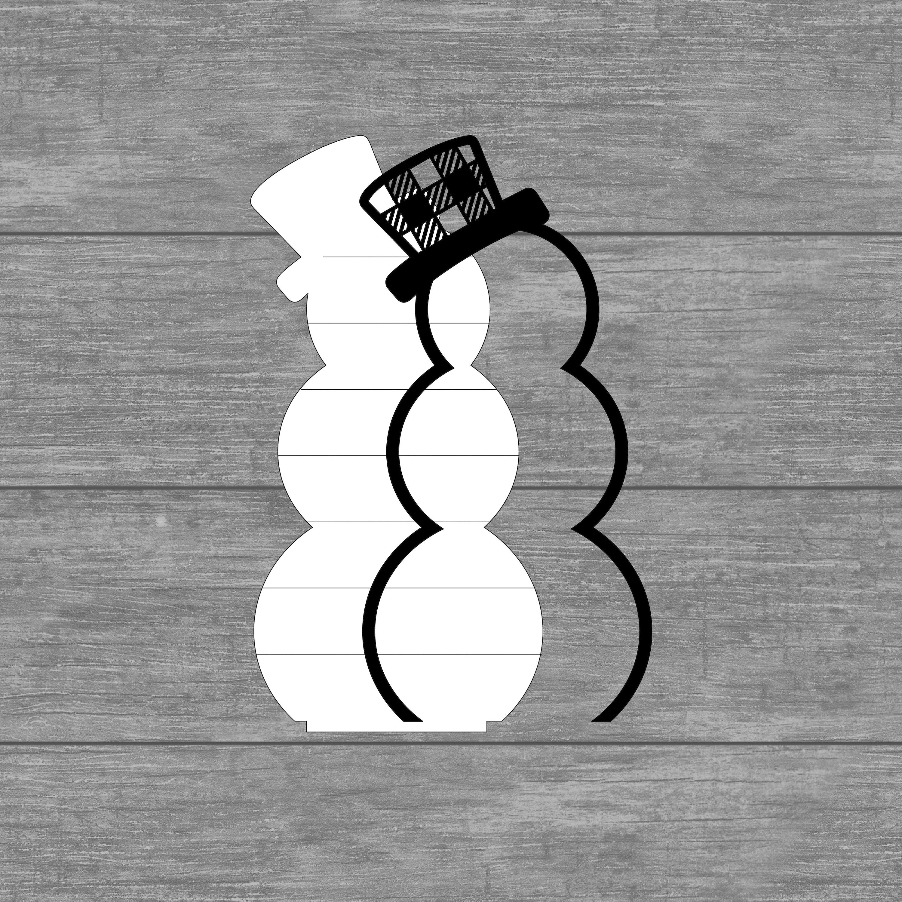 SVG Snowmen Shiplap Snowmen Buffalo Plaid Snowman SVG File Digital File ...