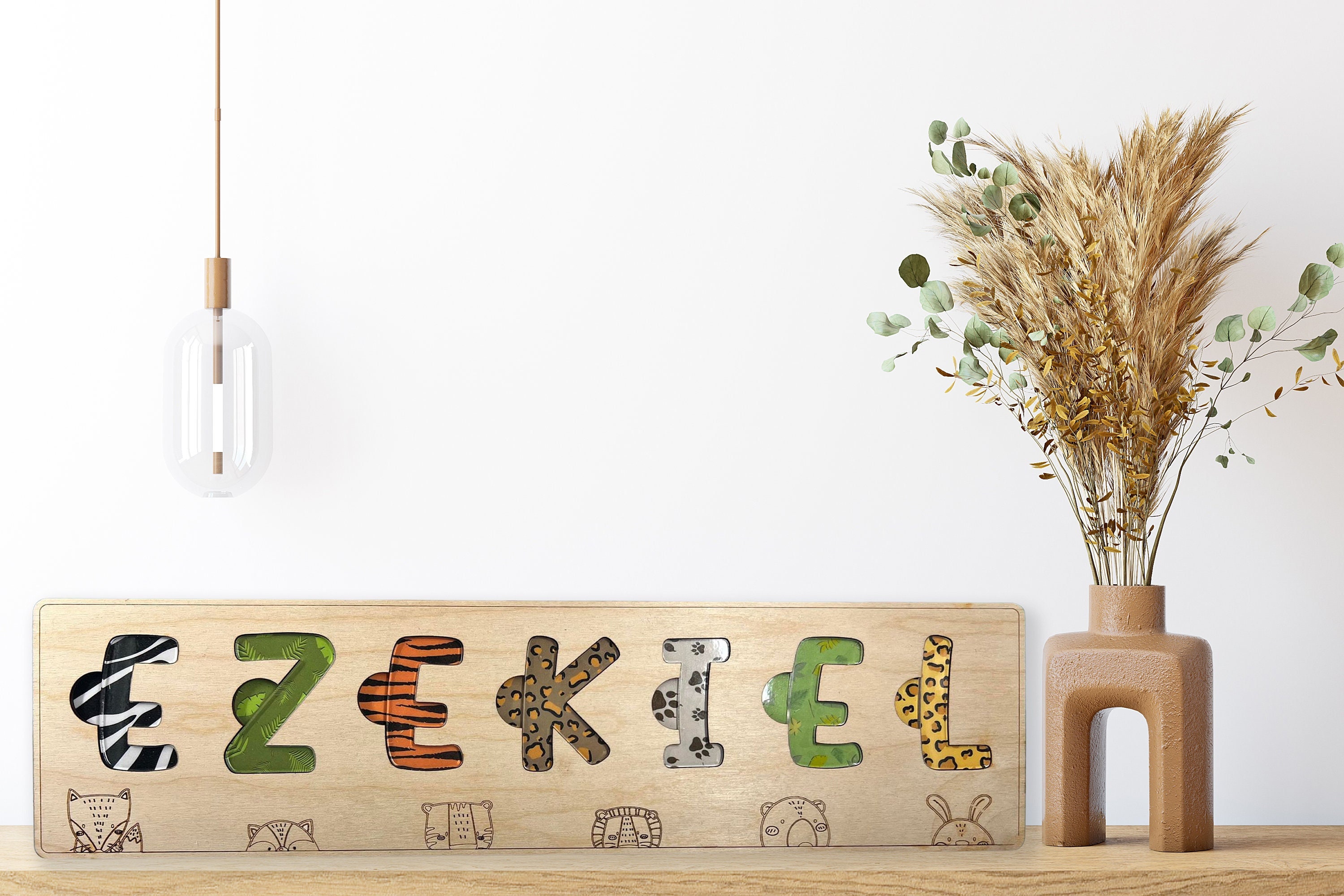 Name Puzzle SVG Animal Name Puzzle SVG Name Puzzle With - Etsy