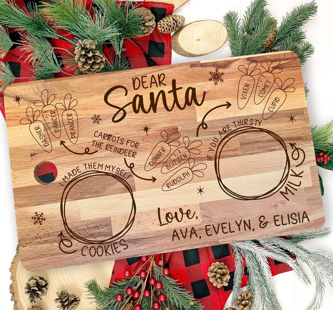 Santa Tray SVG | Merry Christmas Svg |dear Santa Board SVG | Milk and ...