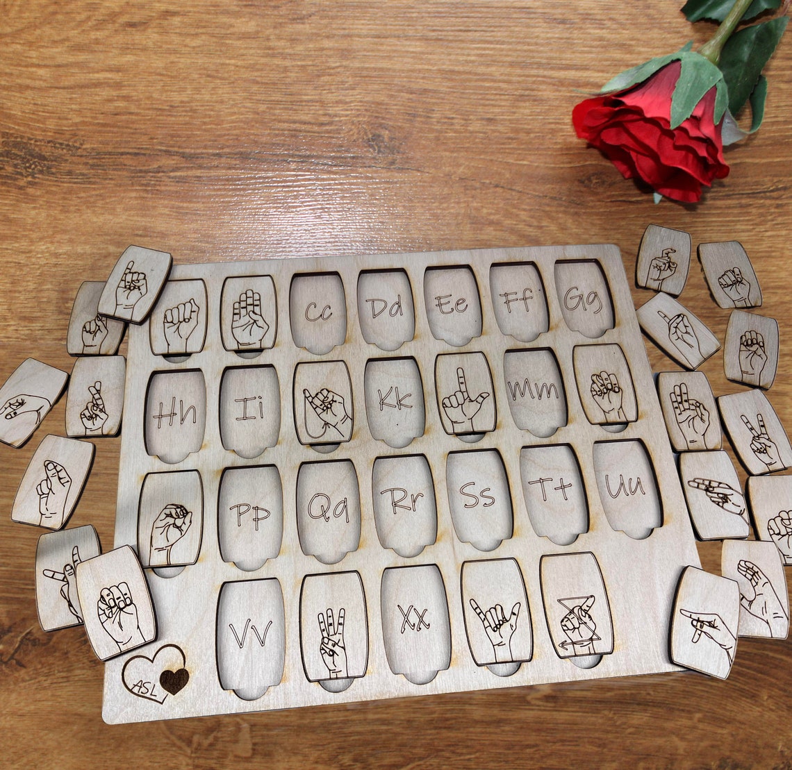 Sign Language Alphabet Puzzle SVG ASL Puzzle Sign Language - Etsy